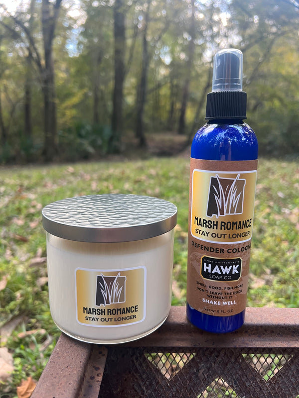 MARSH ROMANCE 8OZ AND SWEET VANILLA CANDLE COMBO - Hawk Soap Co.